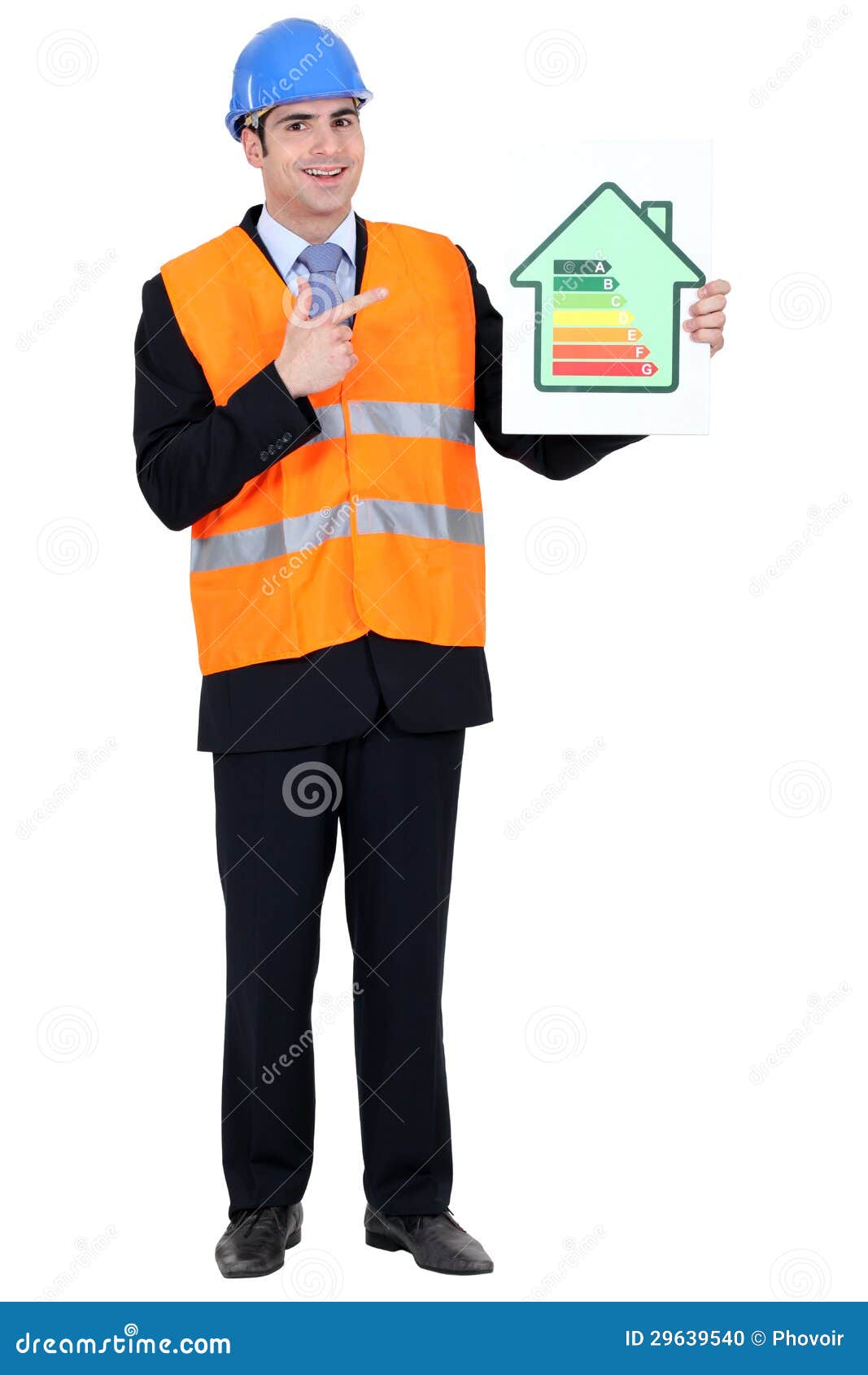 Man Pointing at Energy Rating Stock Photo - Image of mannequin, design ...