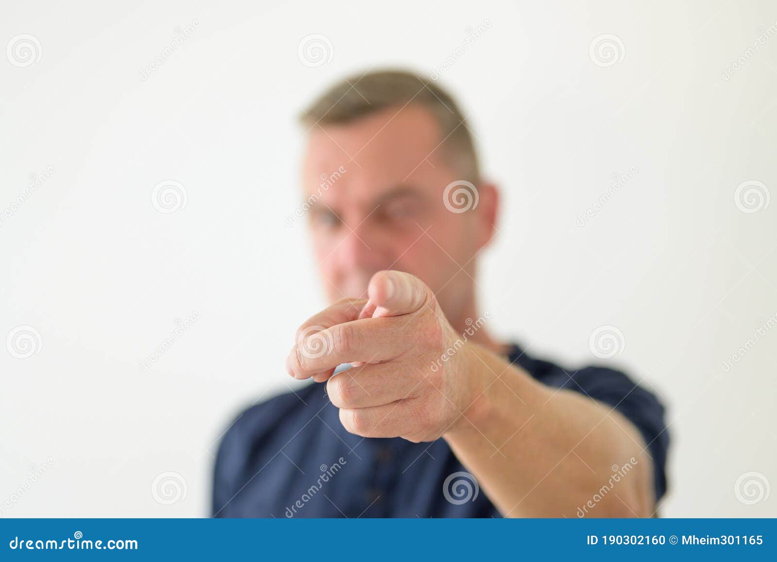Man Pointing a Finger of Blame at the Camera Stock Photo - Image of ...