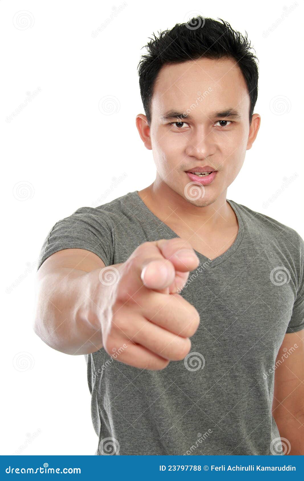 Man pointing finger at you stock photo. Image of attractive - 23797788
