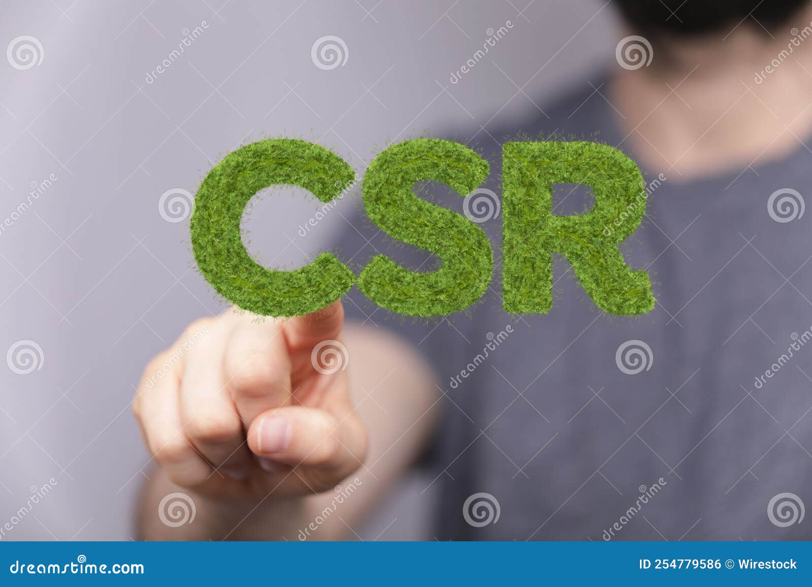 Man Pointing at a Grass CSR Logo Stock Photo - Image of wallpaper ...
