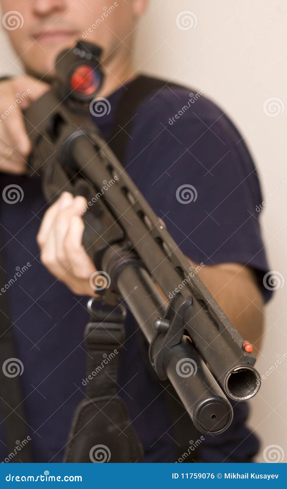 Man pointing a gun. stock photo. Image of military, violence - 11759076