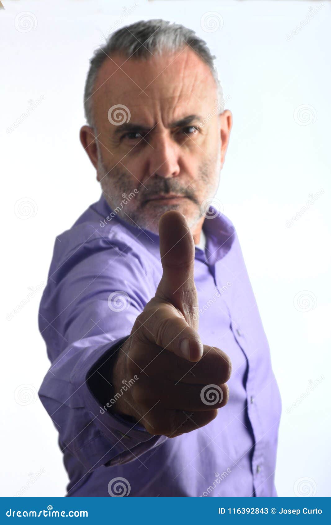 Man Pointing with a Gun that is the Finger Stock Image - Image of body ...