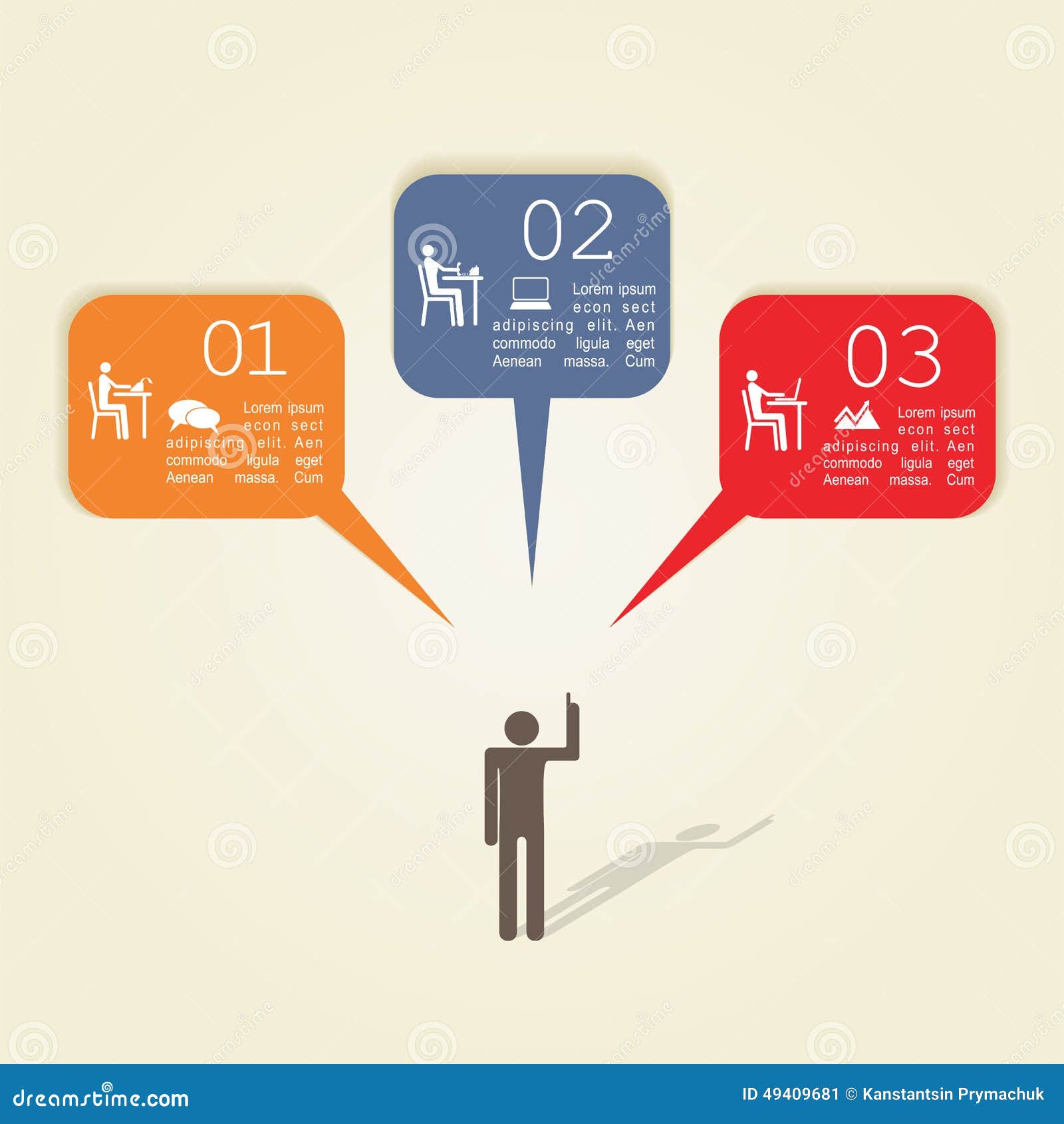 Man with Pointing Hand. Vector Illustration Stock Vector - Illustration ...