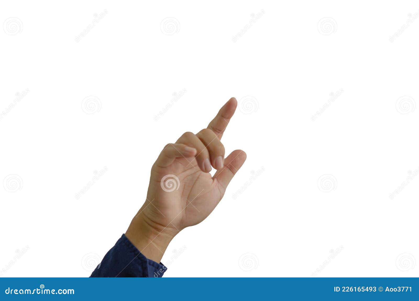 Man Pointing Hand on a White Background Stock Image - Image of male ...