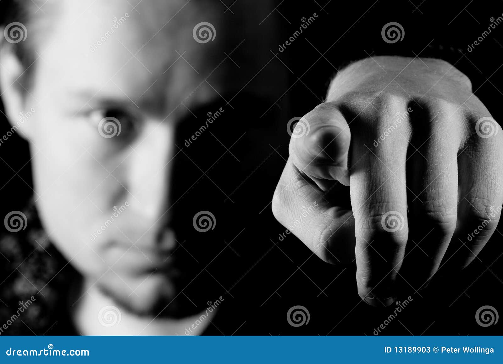 Man Pointing His Finger at You Stock Image - Image of madness ...