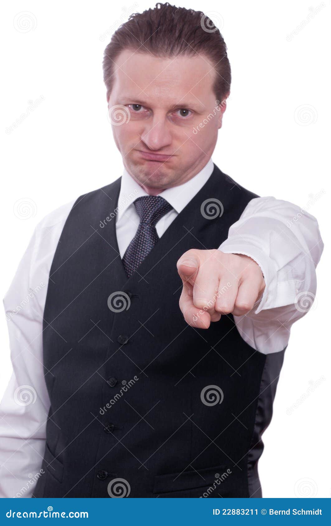 Man is Pointing His Forefinger Forward Stock Image - Image of serious ...