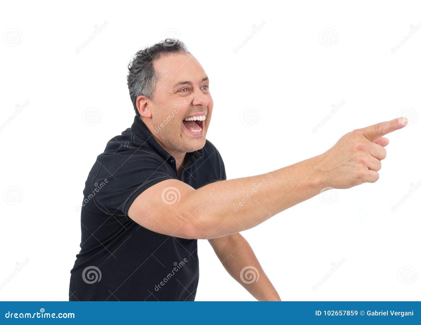 Man is Pointing and Laughing. he is Overweighted and Wearing a B Stock ... Man is Pointing and Laughing. he is Overweighted and Wearing a B Stock ...
