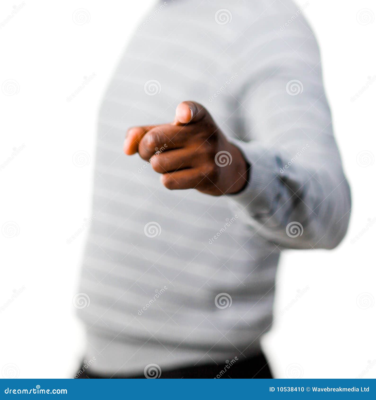 Man pointing outwards stock photo. Image of person, hair - 10538410