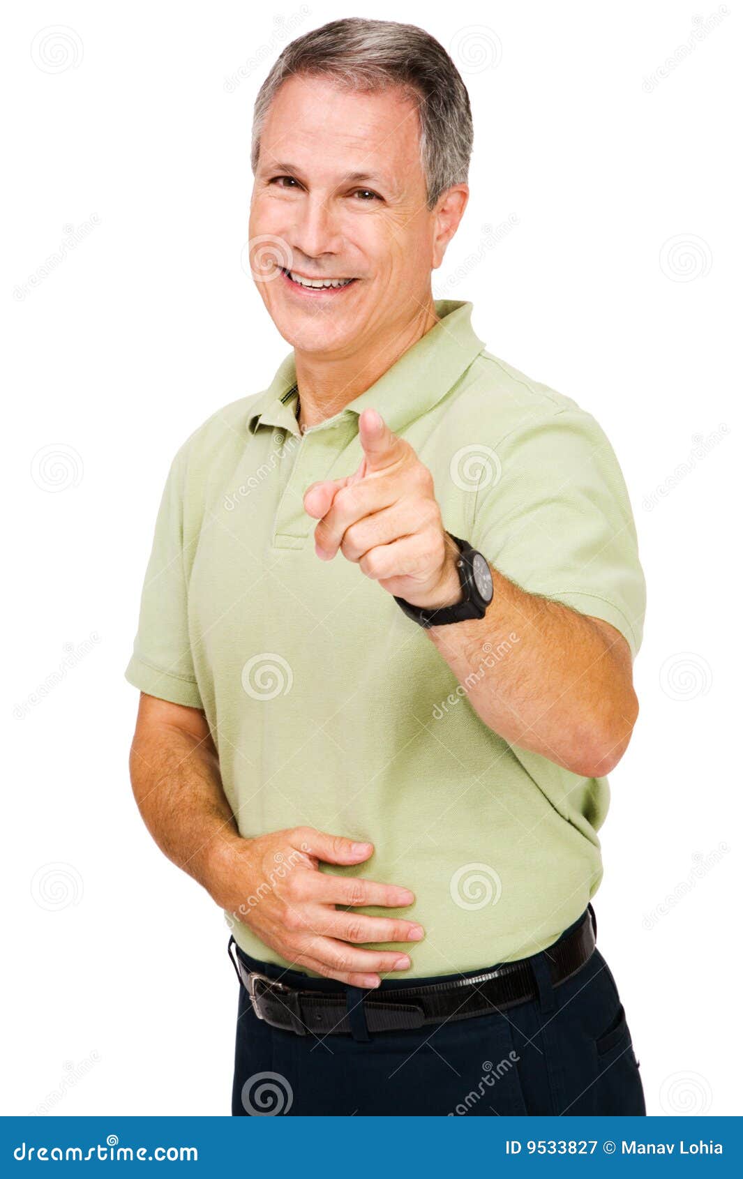 Man pointing and smiling stock image. Image of caucasian - 9533827
