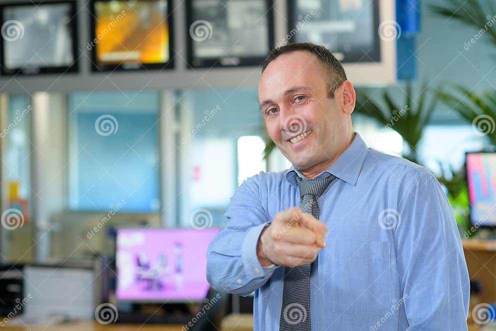 Man pointing to camera stock image. Image of happy, strong - 173909387