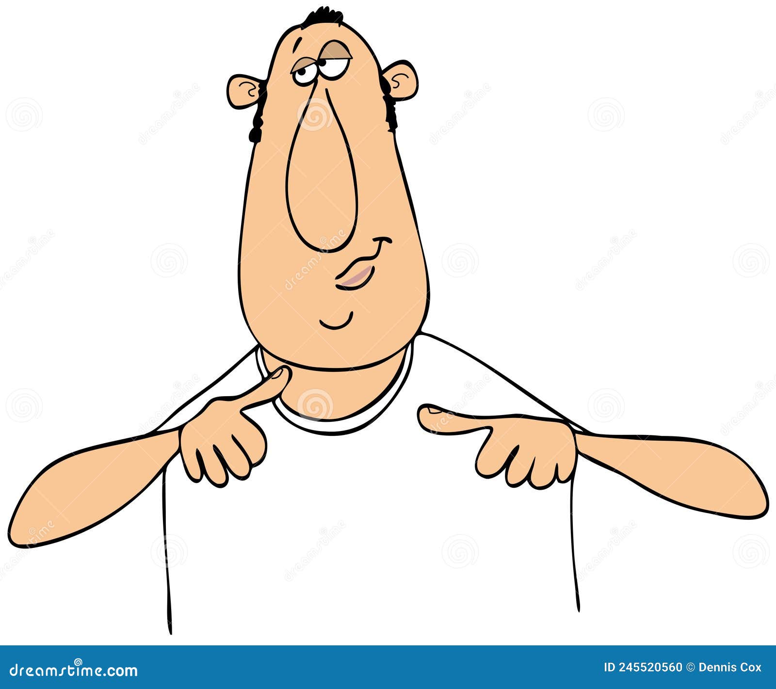 Man pointing to himself stock illustration. Illustration of face ...