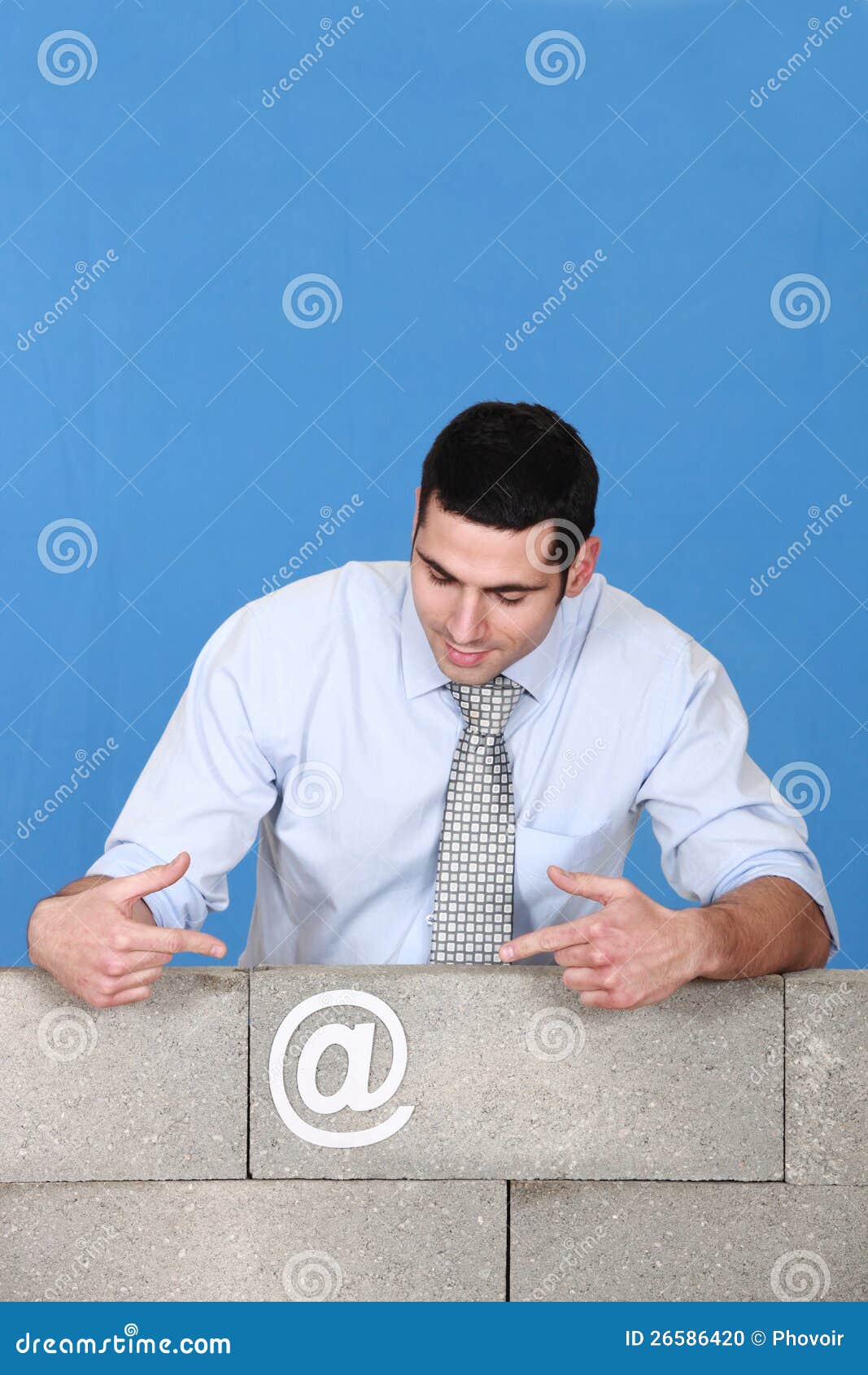 Man Pointing Towards at Symbol Stock Photo - Image of blocks, post ...