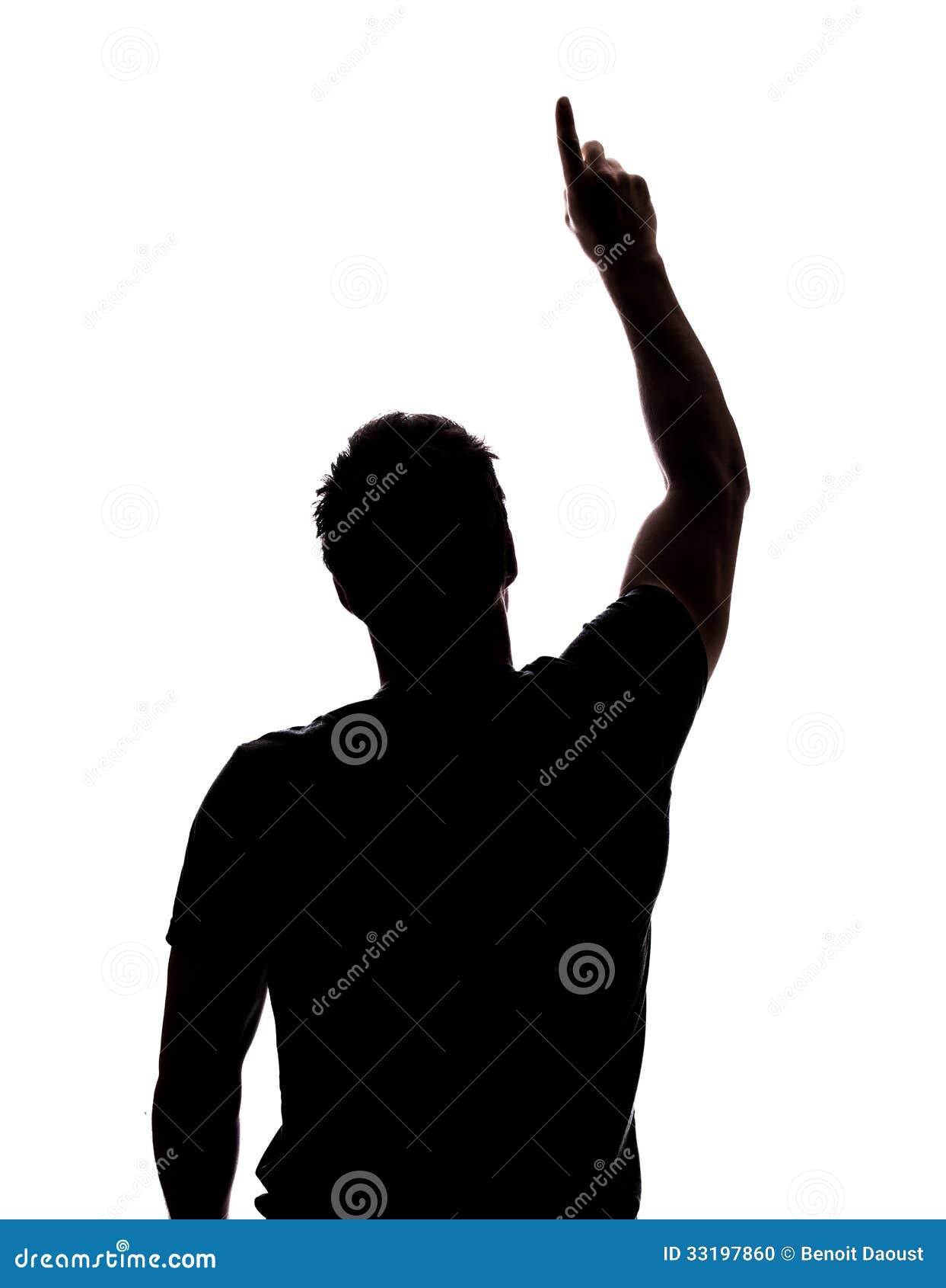 Man pointing up stock photo. Image of lifestyle, concept - 33197860