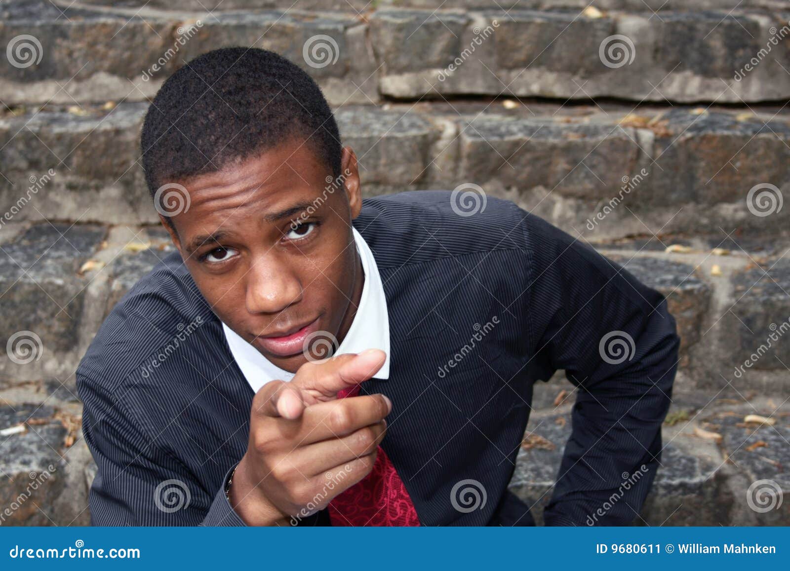 Man pointing at you stock image. Image of african, handsome - 9680611