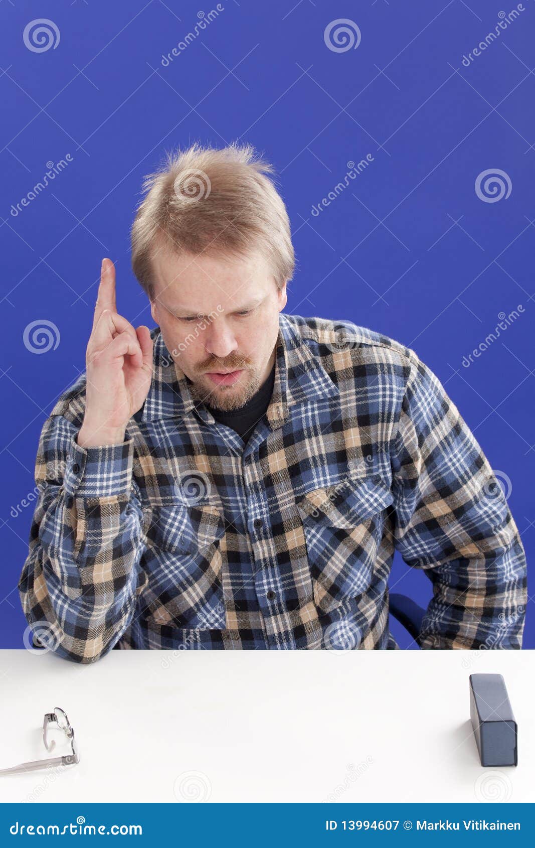 Man Points Out His Opinion stock image. Image of decisive - 13994607