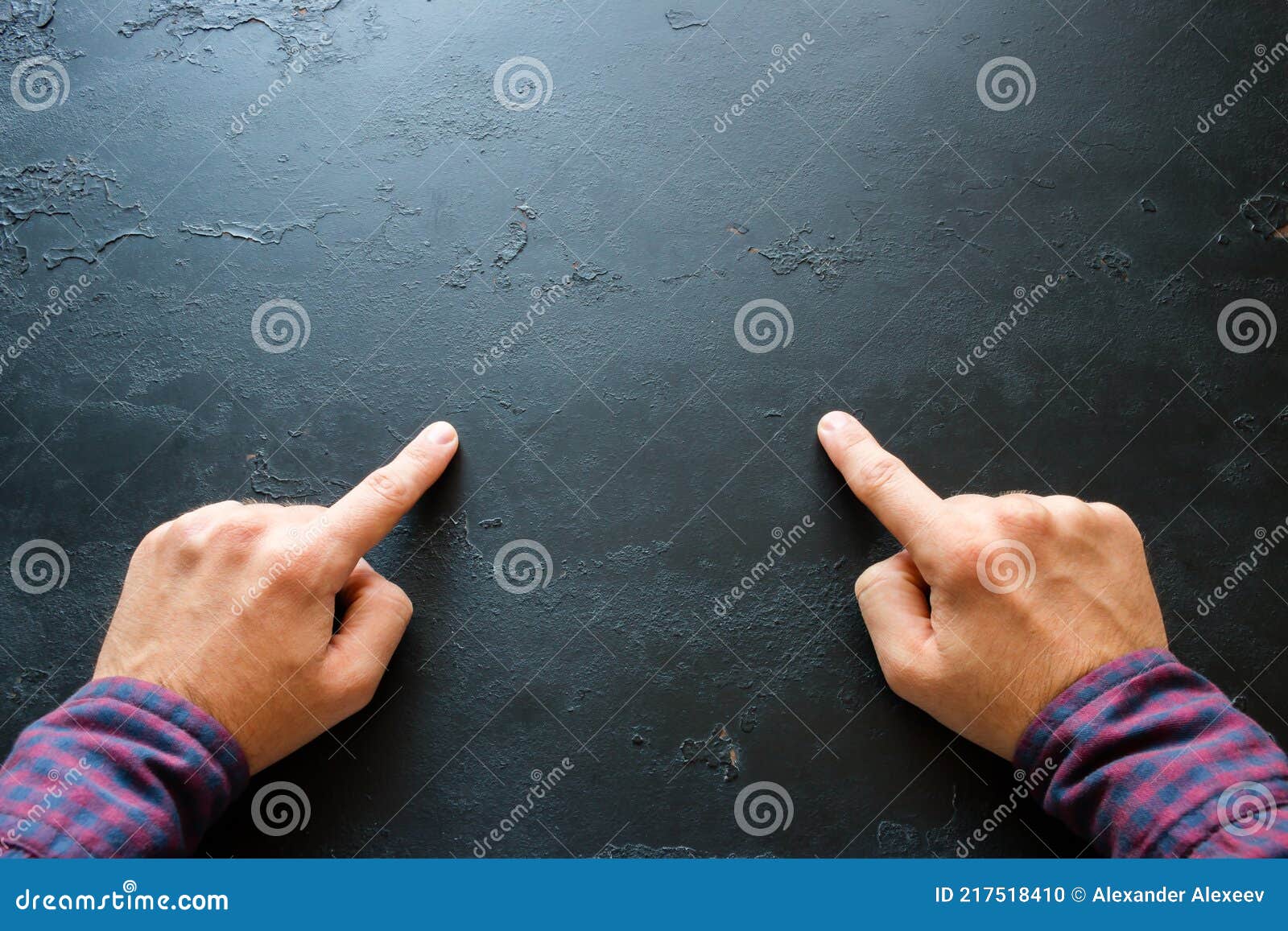 The Man Points with Two Fingers. Makes a Choice Stock Photo - Image of ...