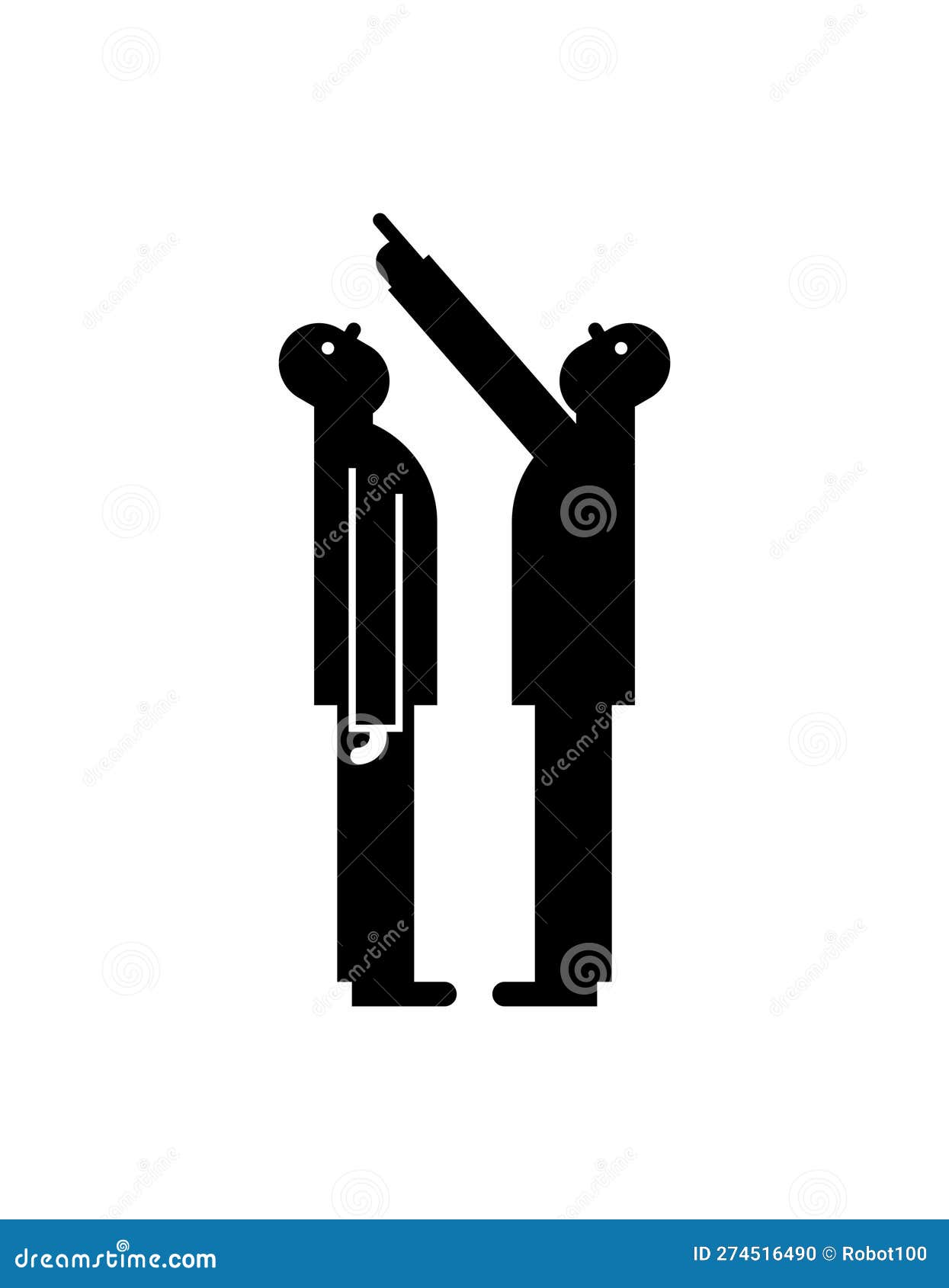 Man Points Up To Crowd. Guy Pointing Up Stock Vector - Illustration of ...