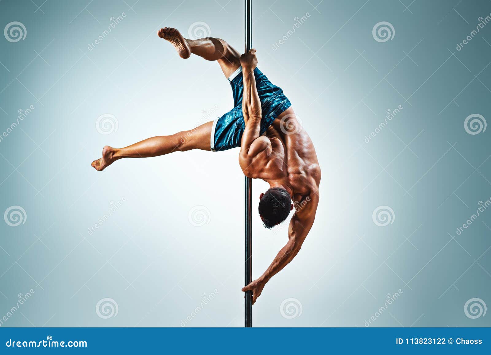 Man pole dancing stock photo. Image of male, dancer - 113823122