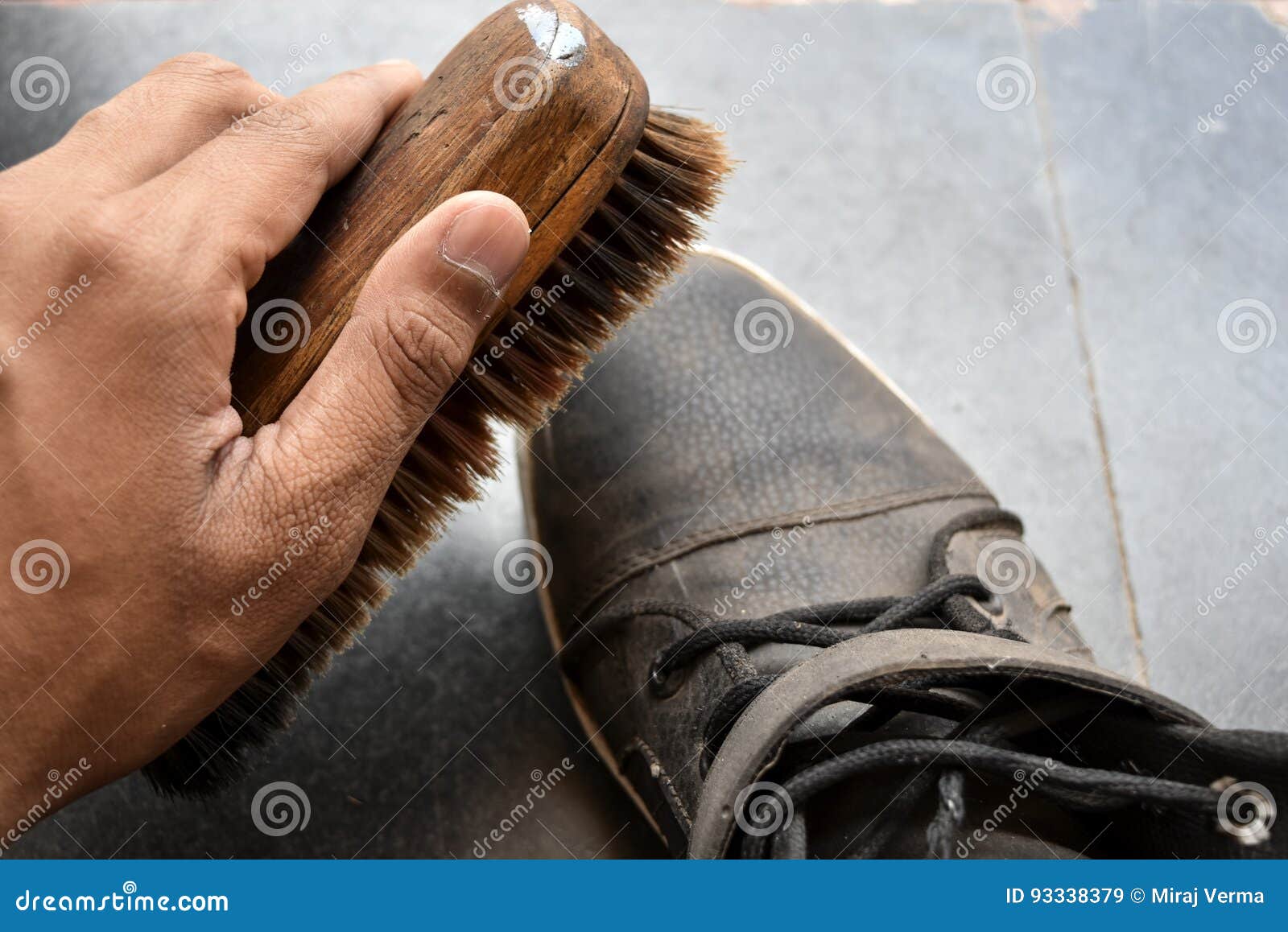 Man polishing shoes stock image. Image of people, business - 93338379