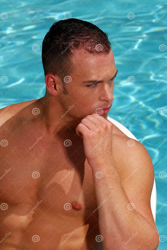 Man at the pool stock photo. Image of pool, male, tanning - 10374542