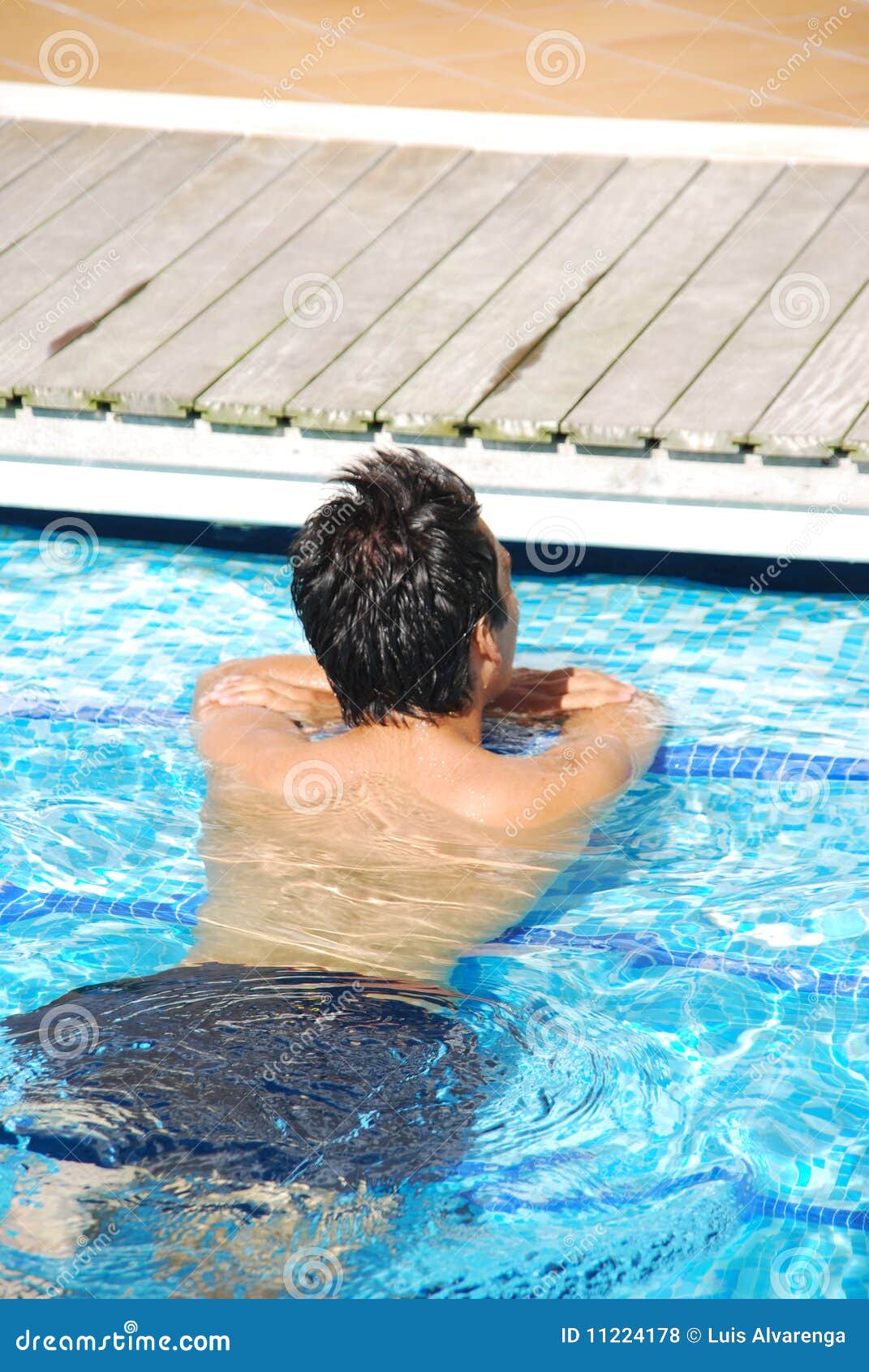Man at the pool stock photo. Image of close, relaxing - 11224178