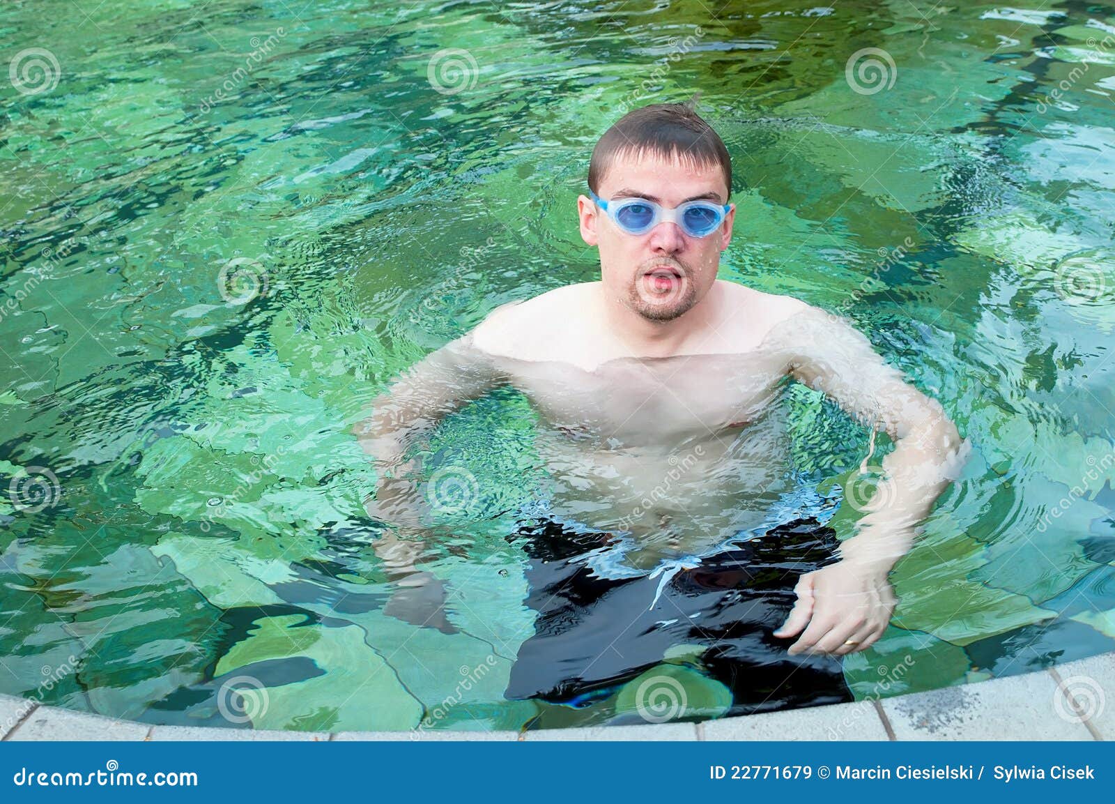 Man in a pool stock image. Image of sport, water, swim - 22771679