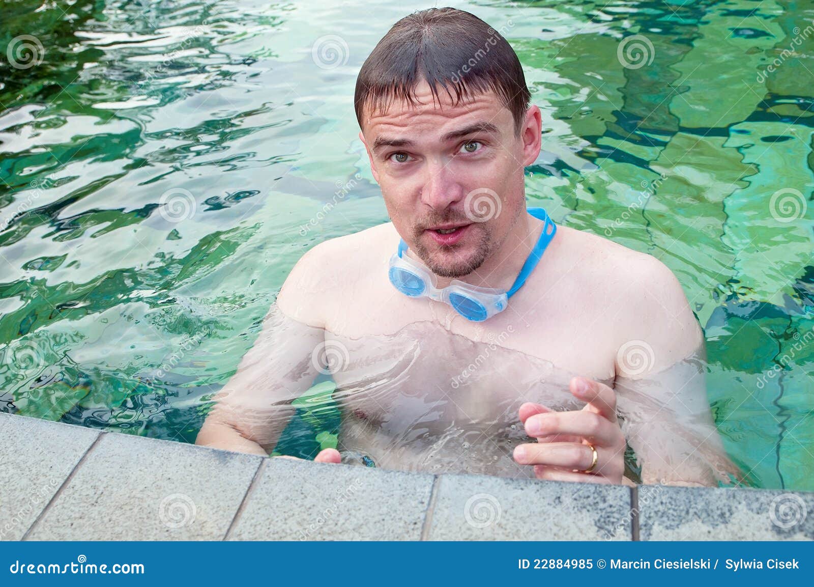 Man in a pool stock image. Image of rest, sport, swim - 22884985