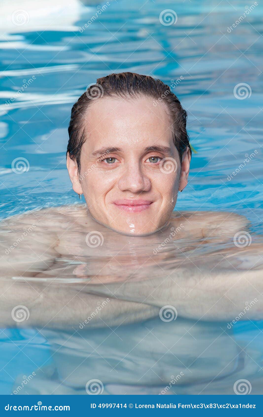 Man in the pool stock photo. Image of swimmer, model - 49997414