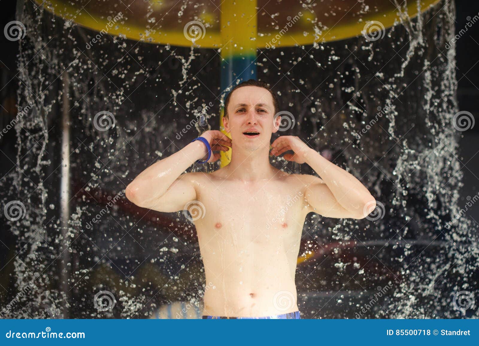 Man in the pool stock photo. Image of caucasian, portrait - 85500718