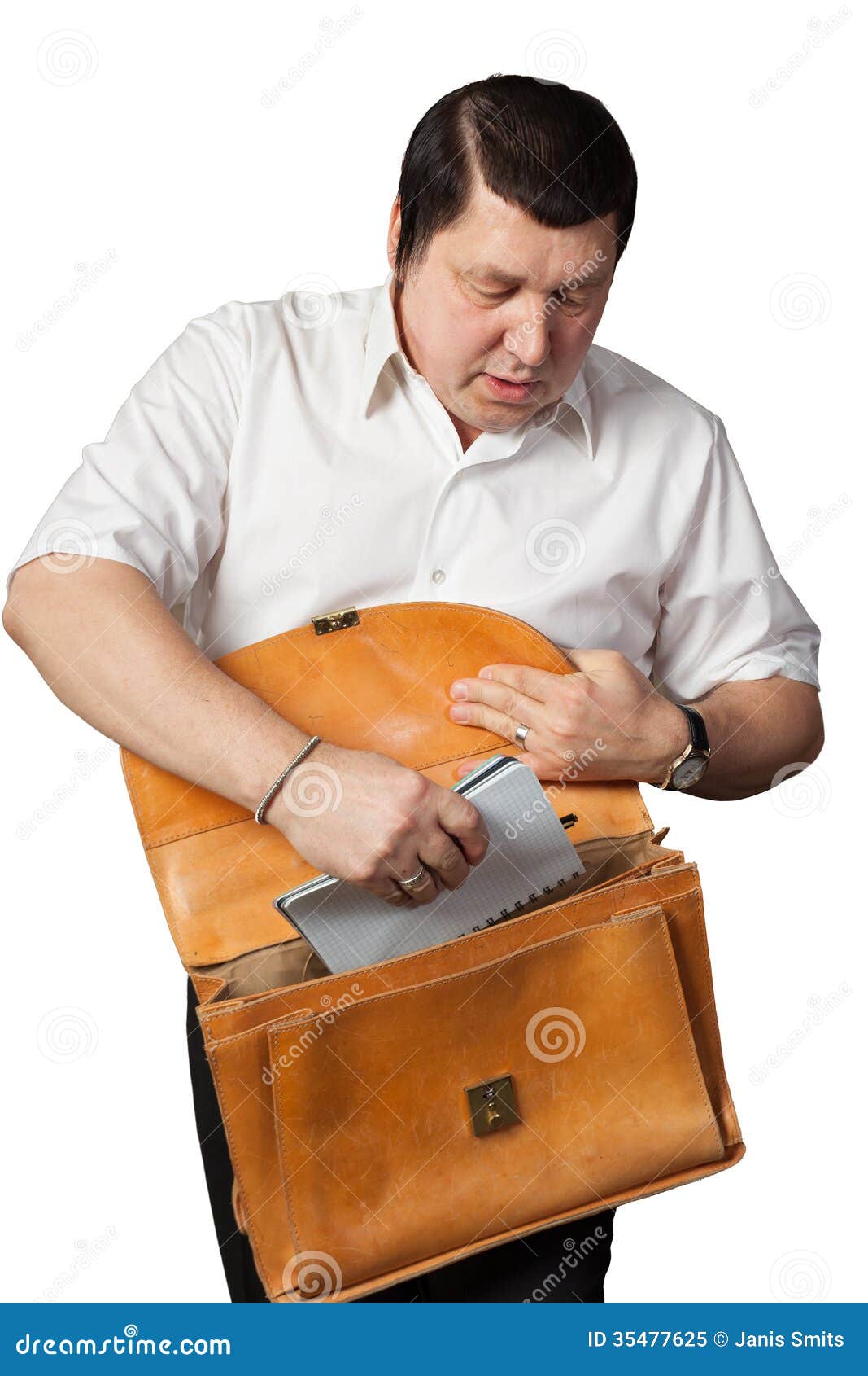 Man with portfolio. stock image. Image of studio, male - 35477625