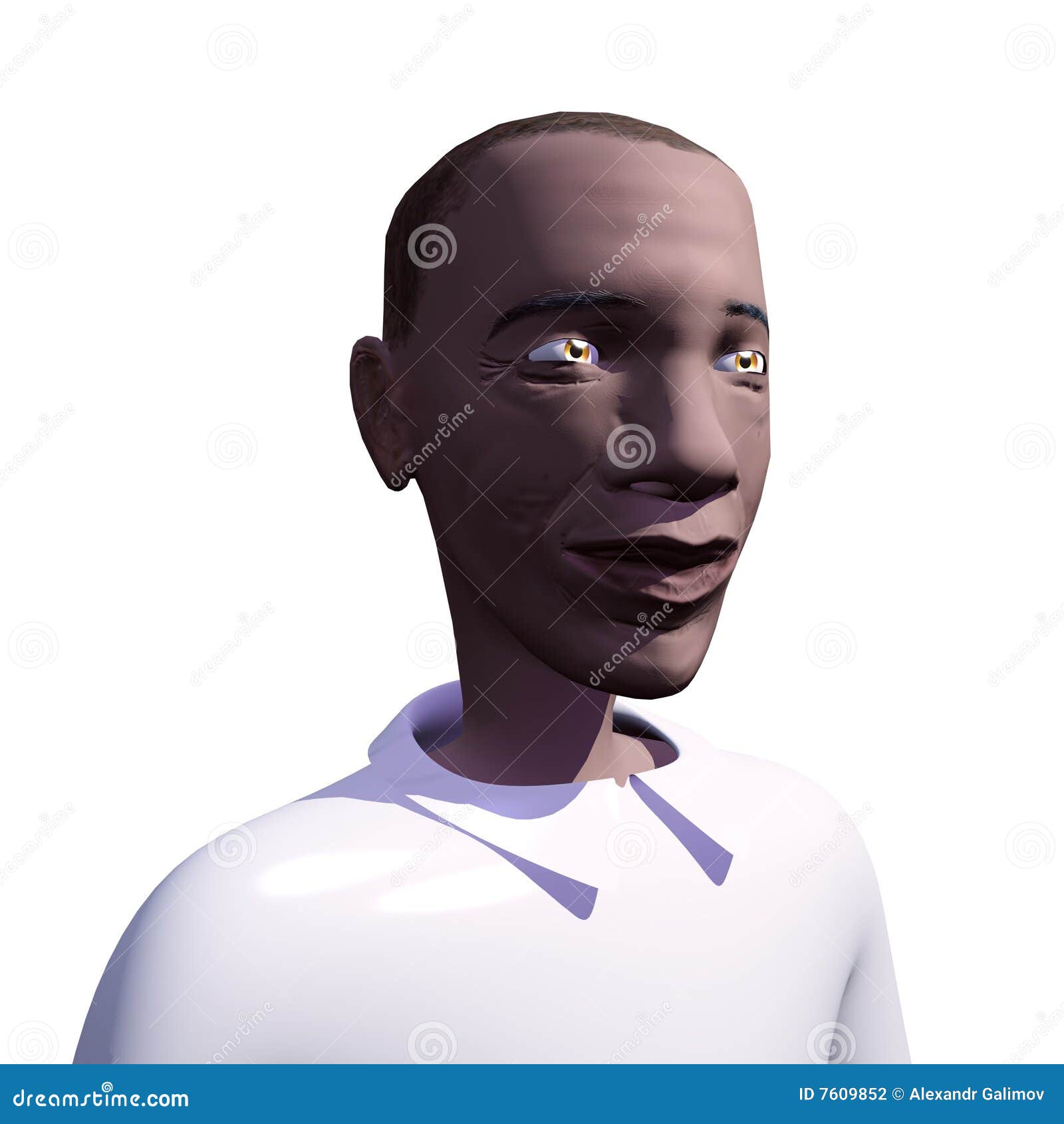 Man portrait 3d stock illustration. Illustration of portrait - 7609852