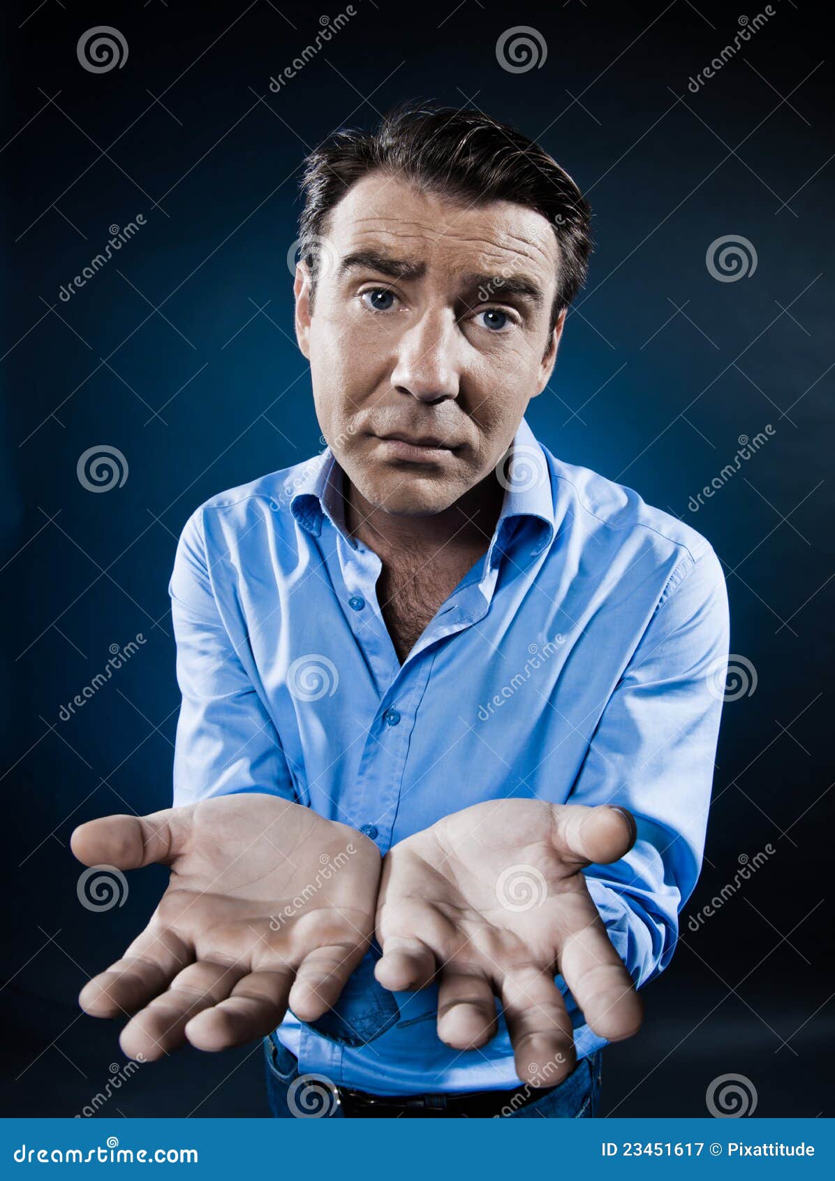Man Portrait Begging Despair Stock Image - Image of headshot ...