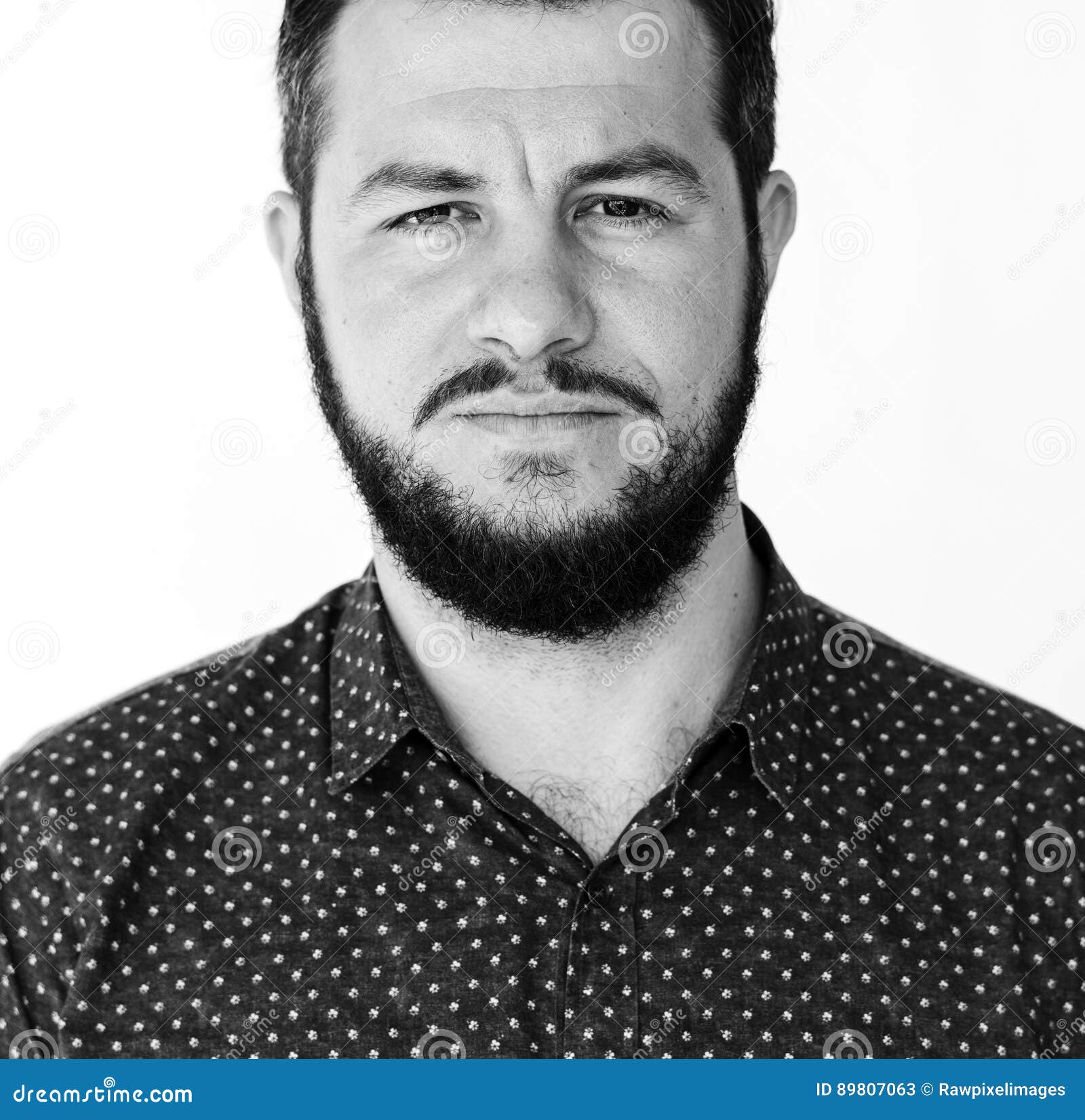 Man Portrait Face Serious Expression Studio Stock Image - Image of ...