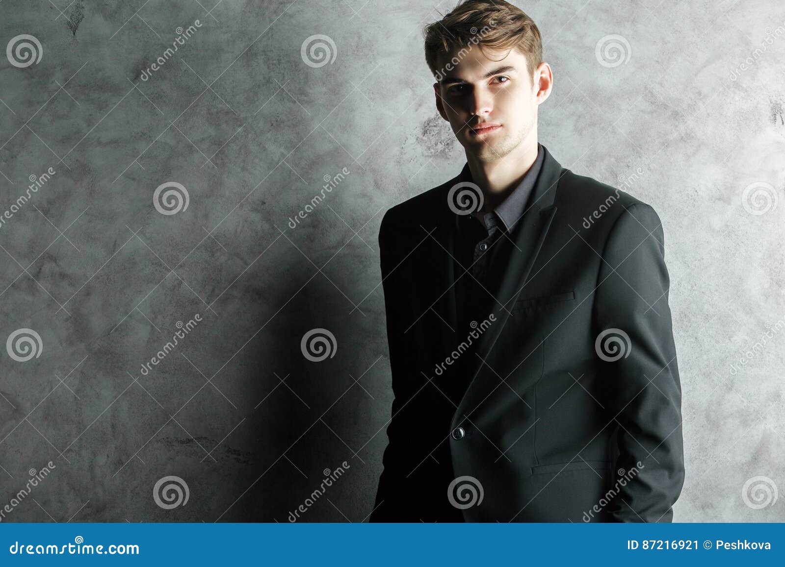 Man portrait stock image. Image of background, pondering - 87216921