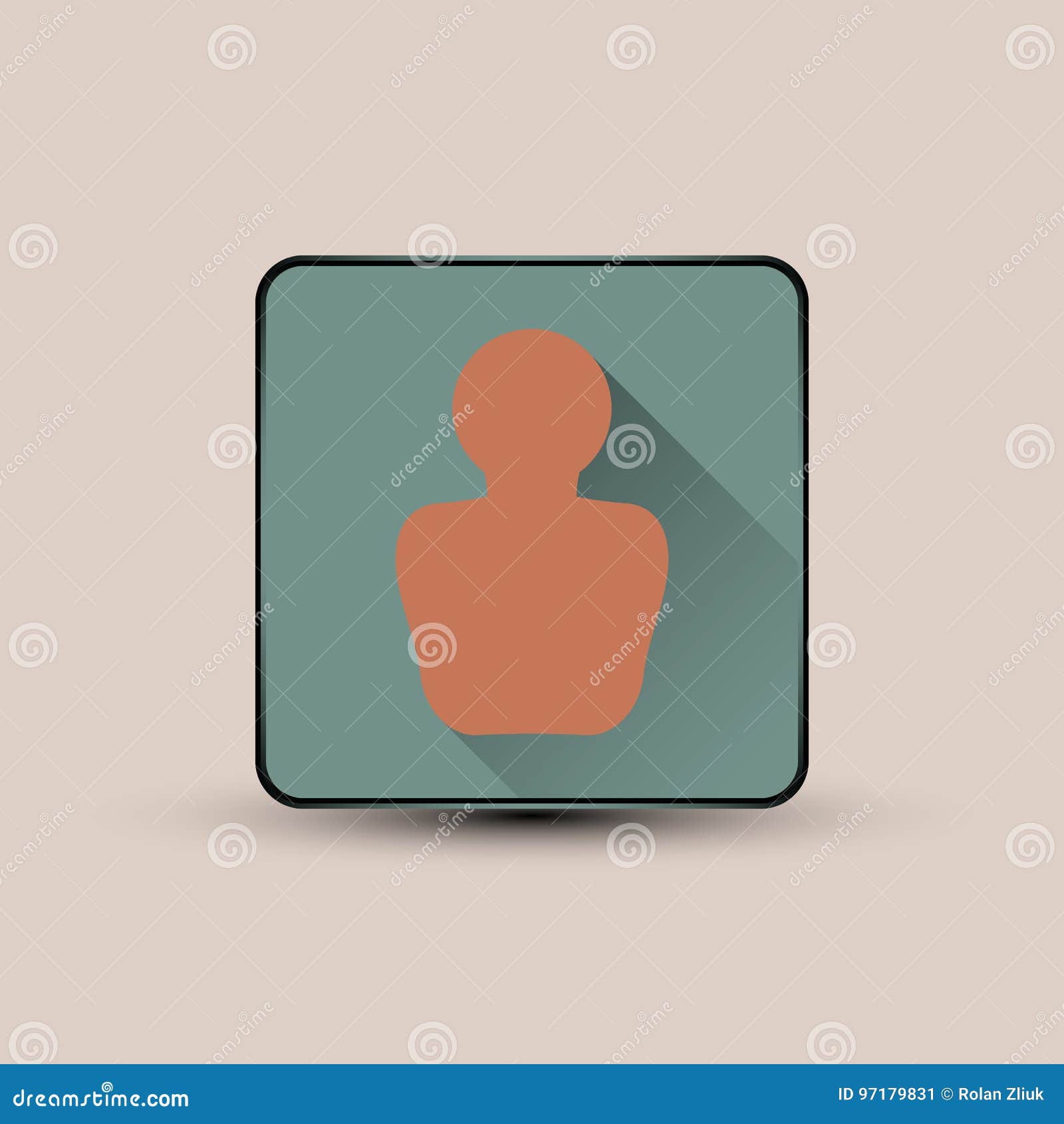 Man portrait icon stock vector. Illustration of male - 97179831