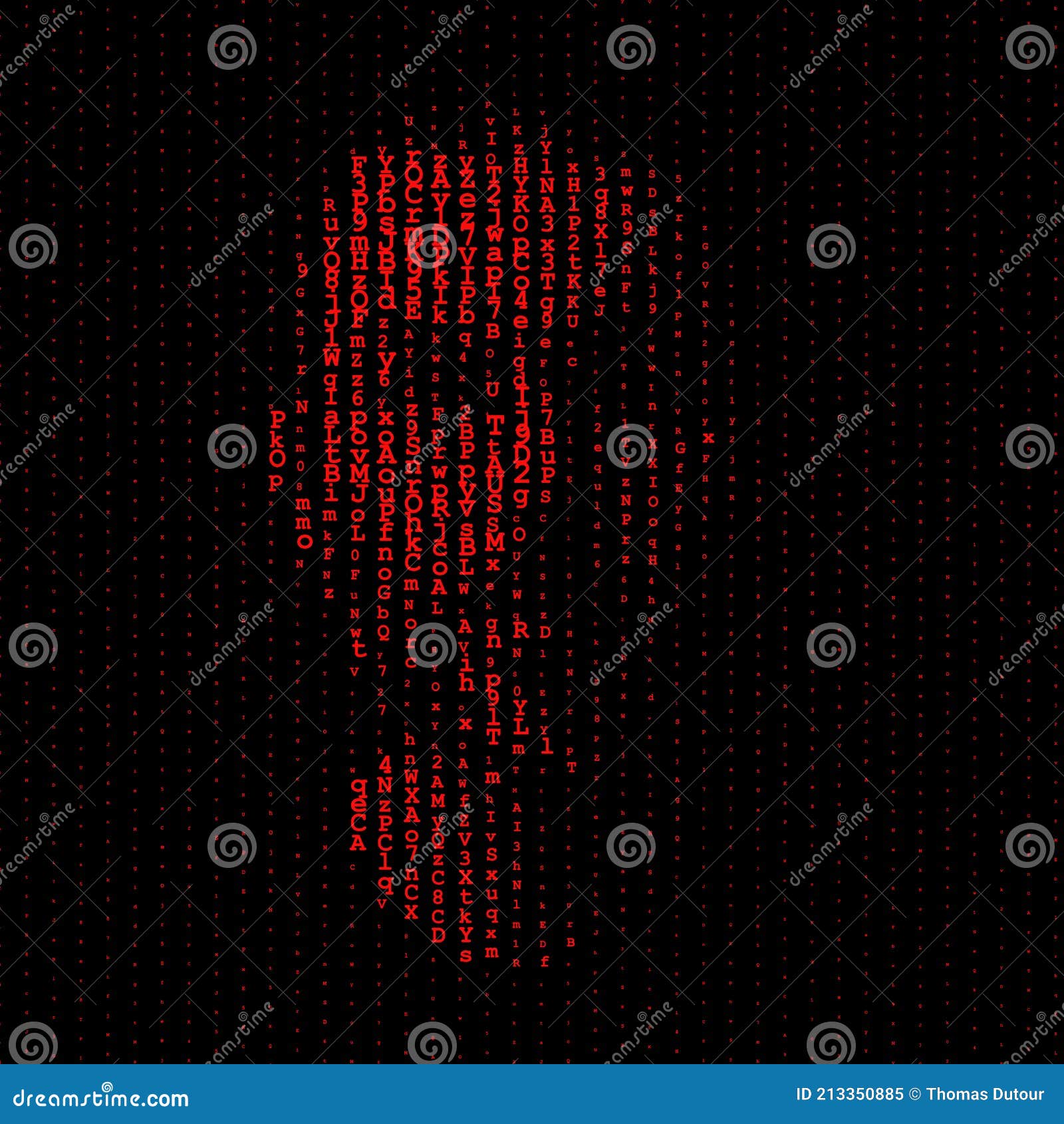 Man Portrait, Matrix Concept Illustration Stock Illustration ...