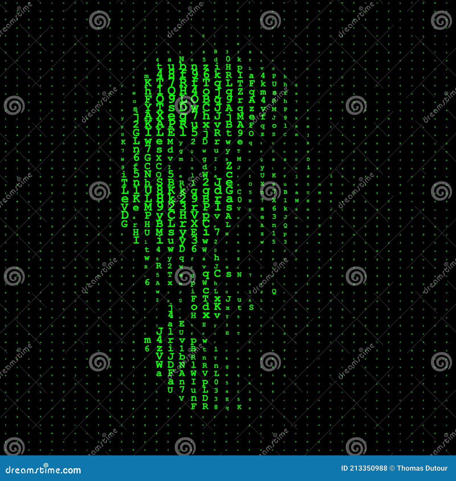 Man Portrait, Matrix Concept Illustration Stock Illustration ...