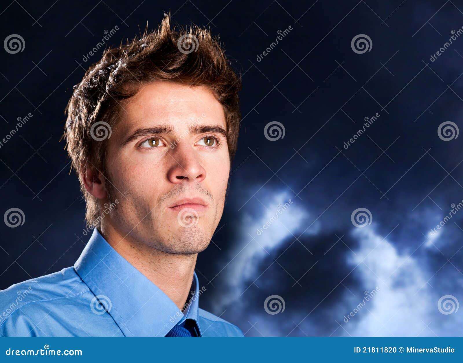 Man portrait in the night stock photo. Image of clouds - 21811820