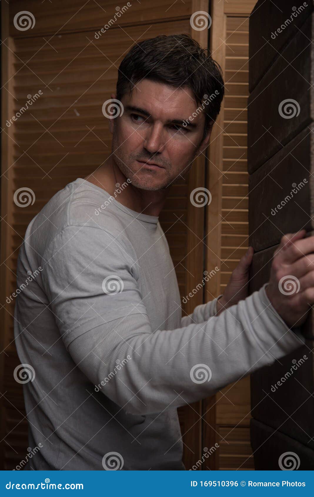 The Man Poses for the Camera Stock Photo - Image of defiant, hunky ...
