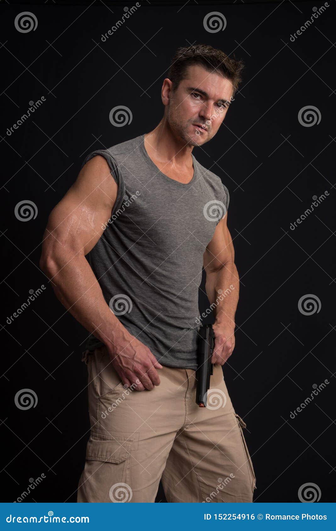 The Man Poses for the Camera Stock Photo - Image of handsome, healthy ...