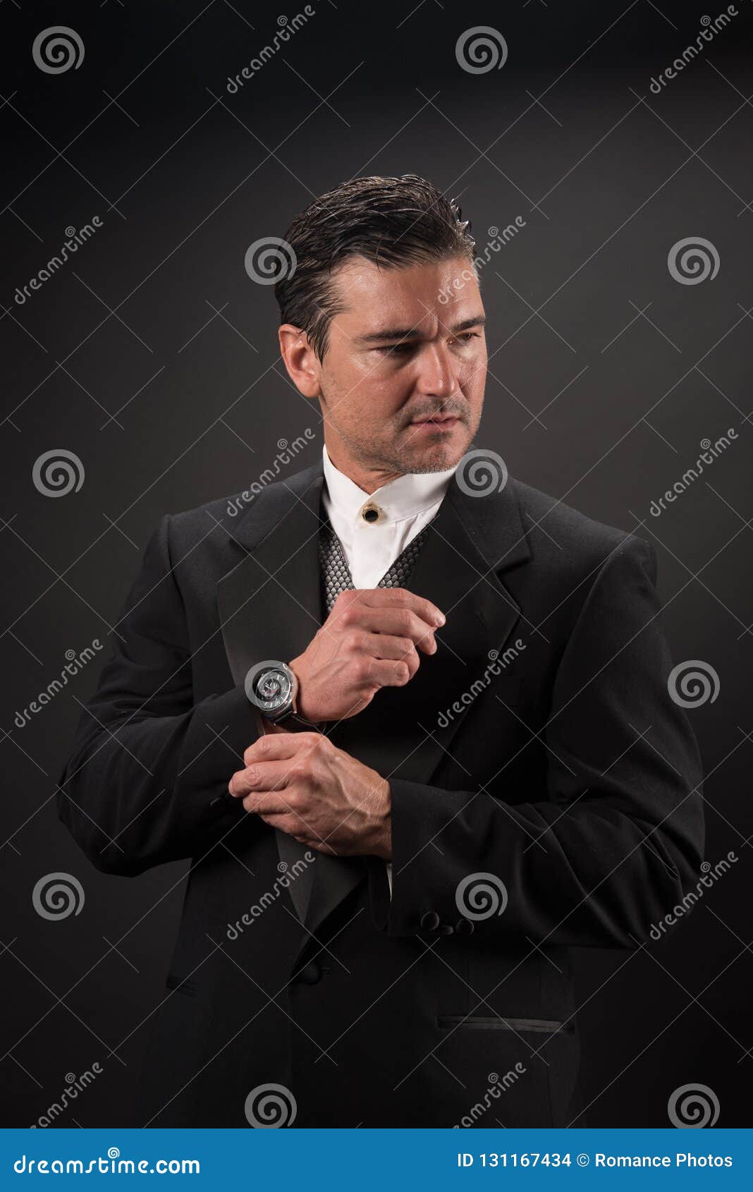 The Man Poses for the Camera Stock Photo - Image of allure, chiseled ...