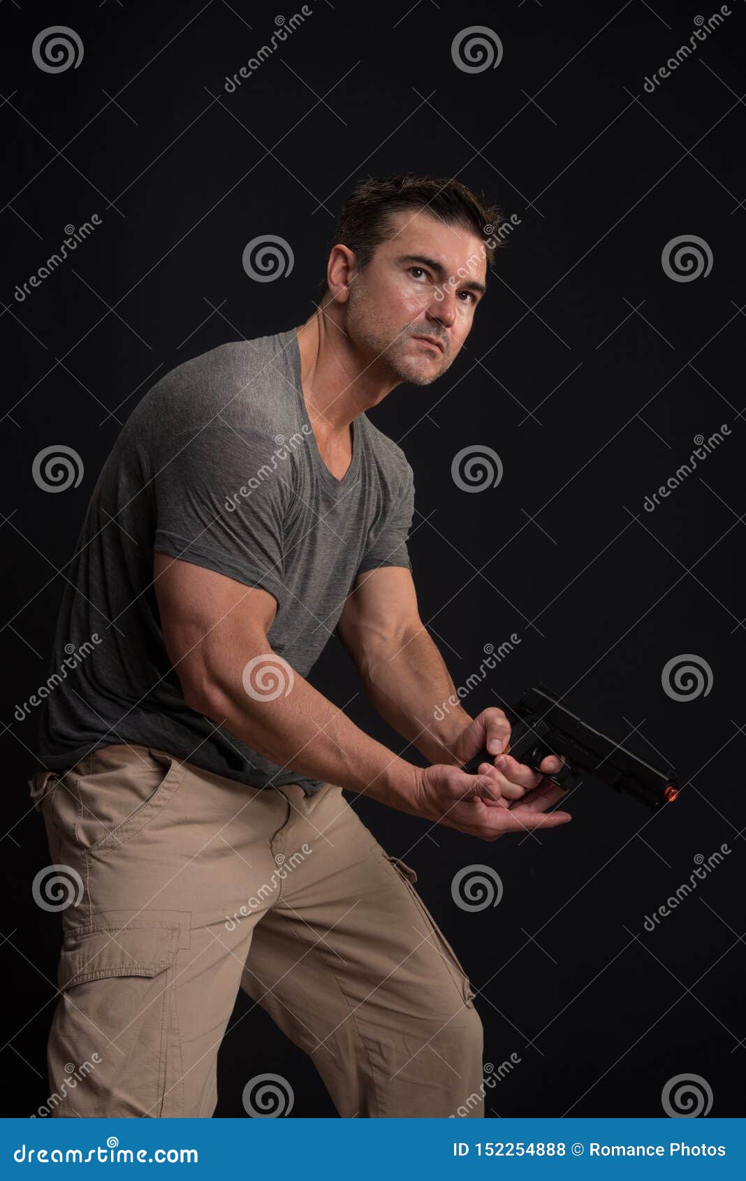 The Man Poses for the Camera Stock Photo - Image of genuine, brawn ...
