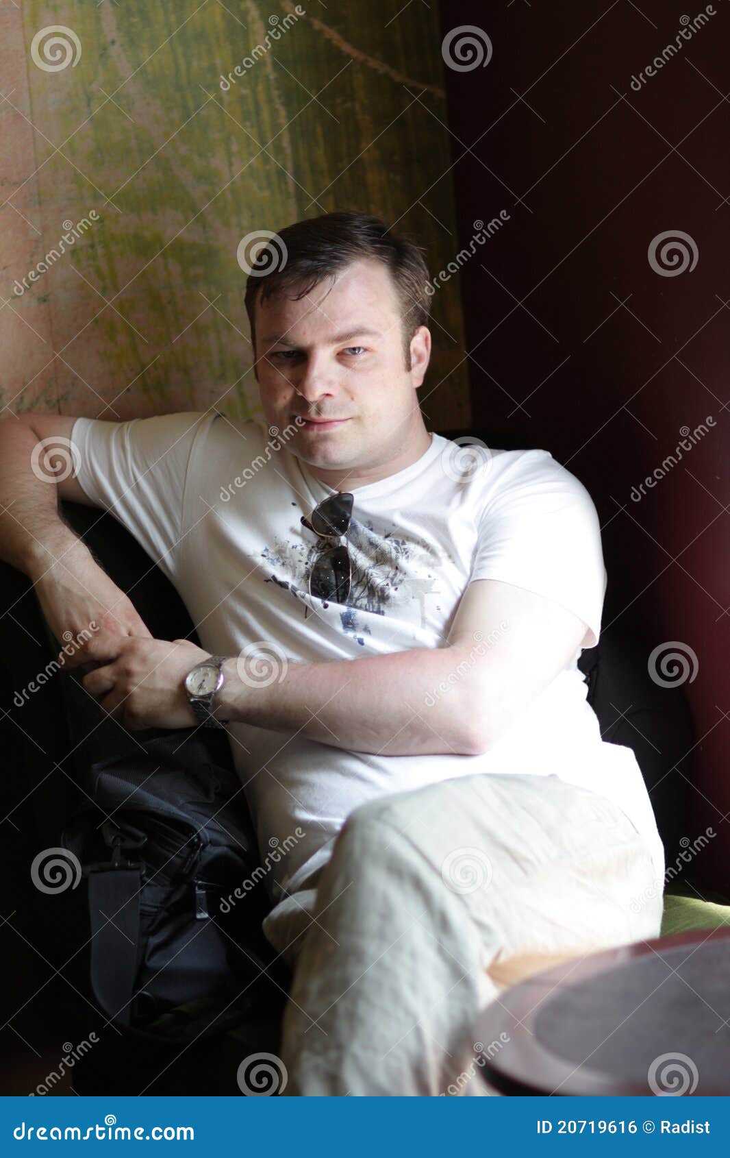 Man poses inside stock photo. Image of casual, russian - 20719616