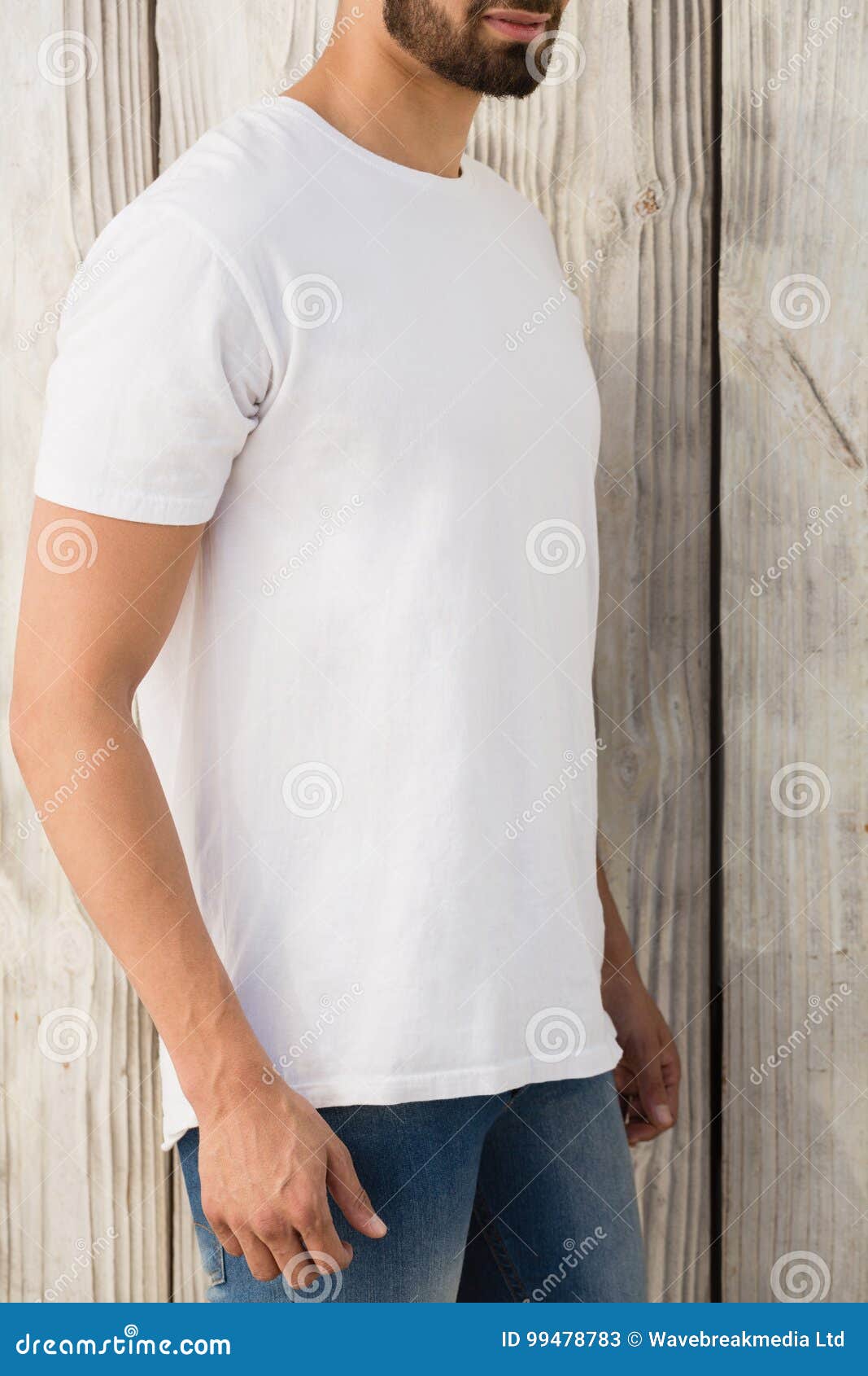 Man Posing Against Wooden Wall Stock Image - Image of handsome, leisure ...