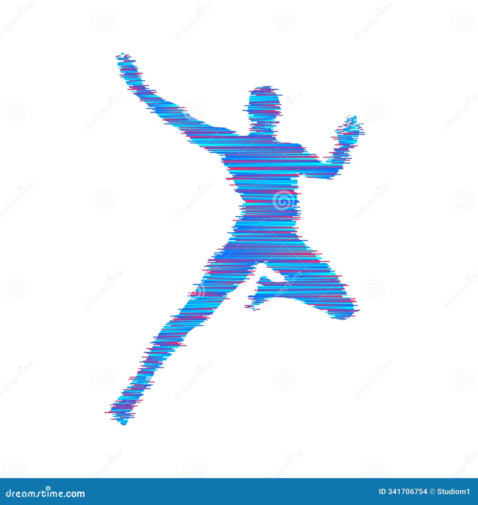 Man is Posing and Dancing. Sport Symbol. Design Element Stock Vector ...