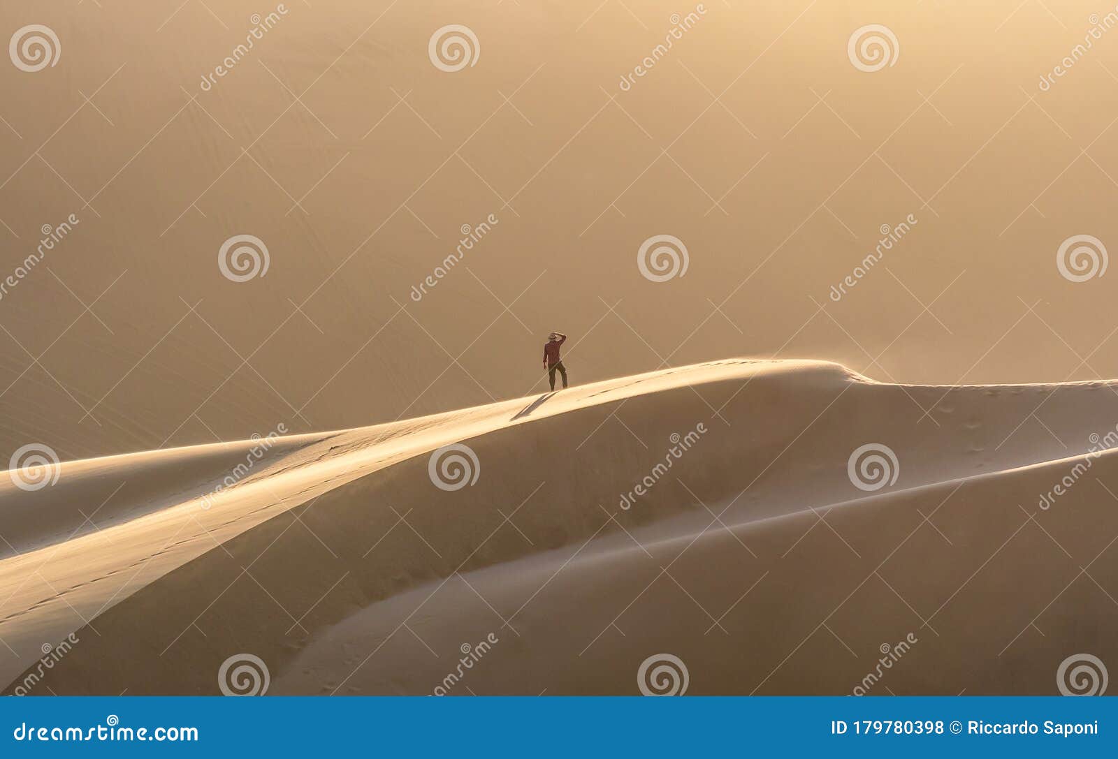 Man Posing on Dune 7 Namibia Stock Photo - Image of desert, adventure ...