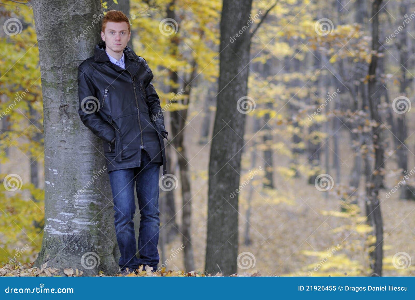 Man posing in fall season stock image. Image of collection - 21926455