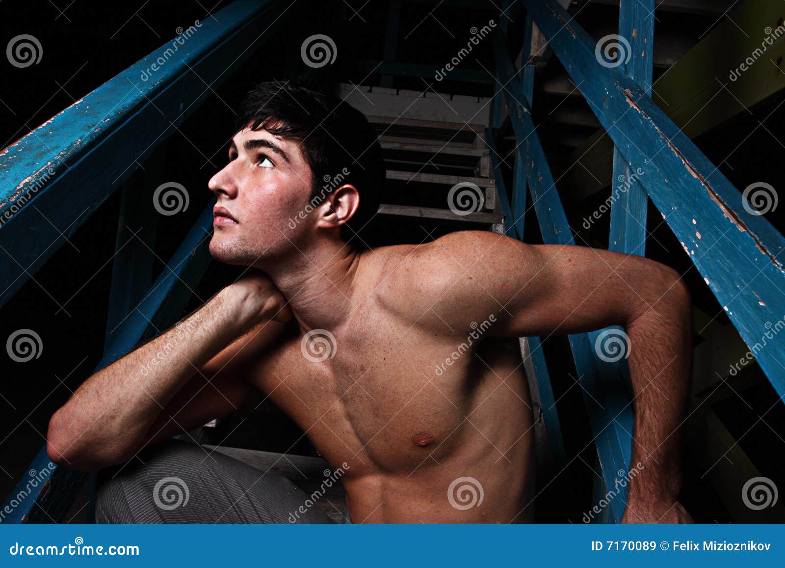 Man posing at night stock image. Image of night, attractive - 7170089