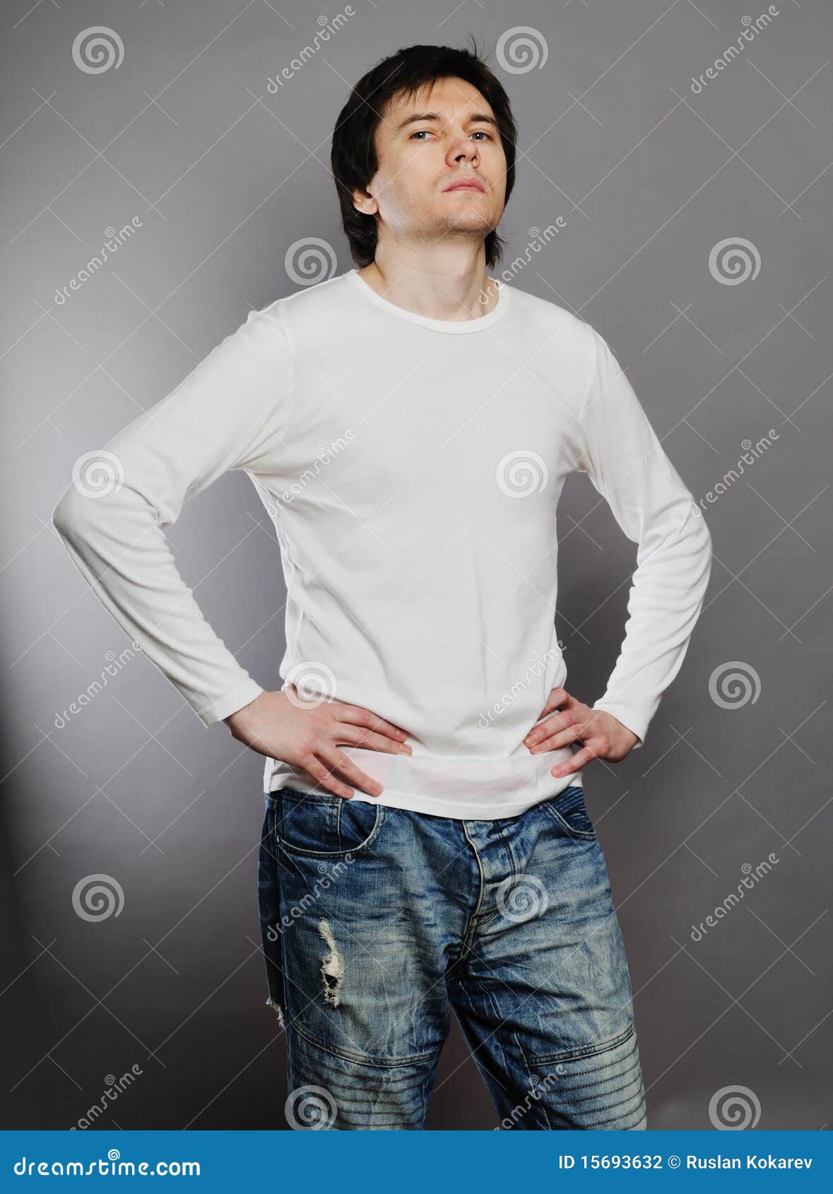 Man posing in the studio. stock photo. Image of european - 15693632