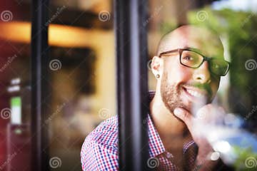 Man Positive Thinking Inspiration Ideas Mind Concept Stock Image ...